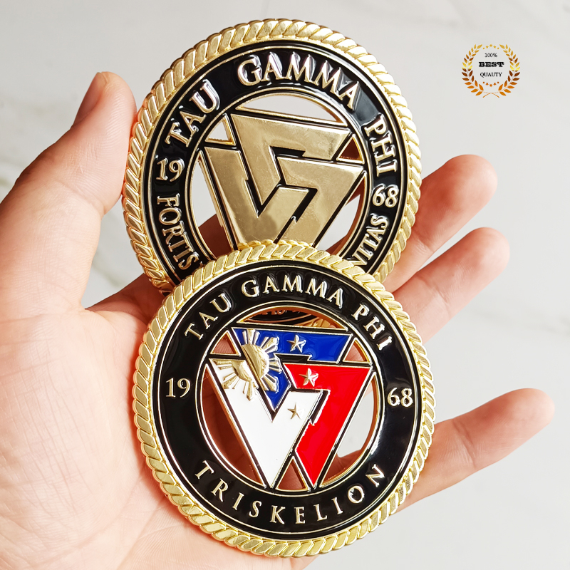 New Style High Quality 3-inch Solid TAU GAMMA PHI Car Emblem Flag ...