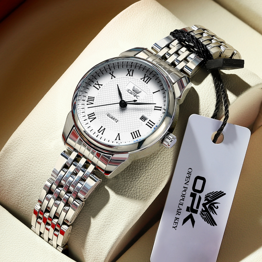 OPK Business Watch For Woman Elegant Waterproof Stainless Steel Silver ...