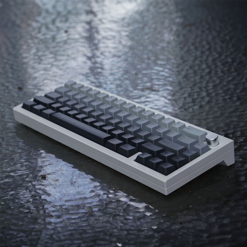 GMK gray front/side engraved gradient 125keys PBT keycaps dye ...