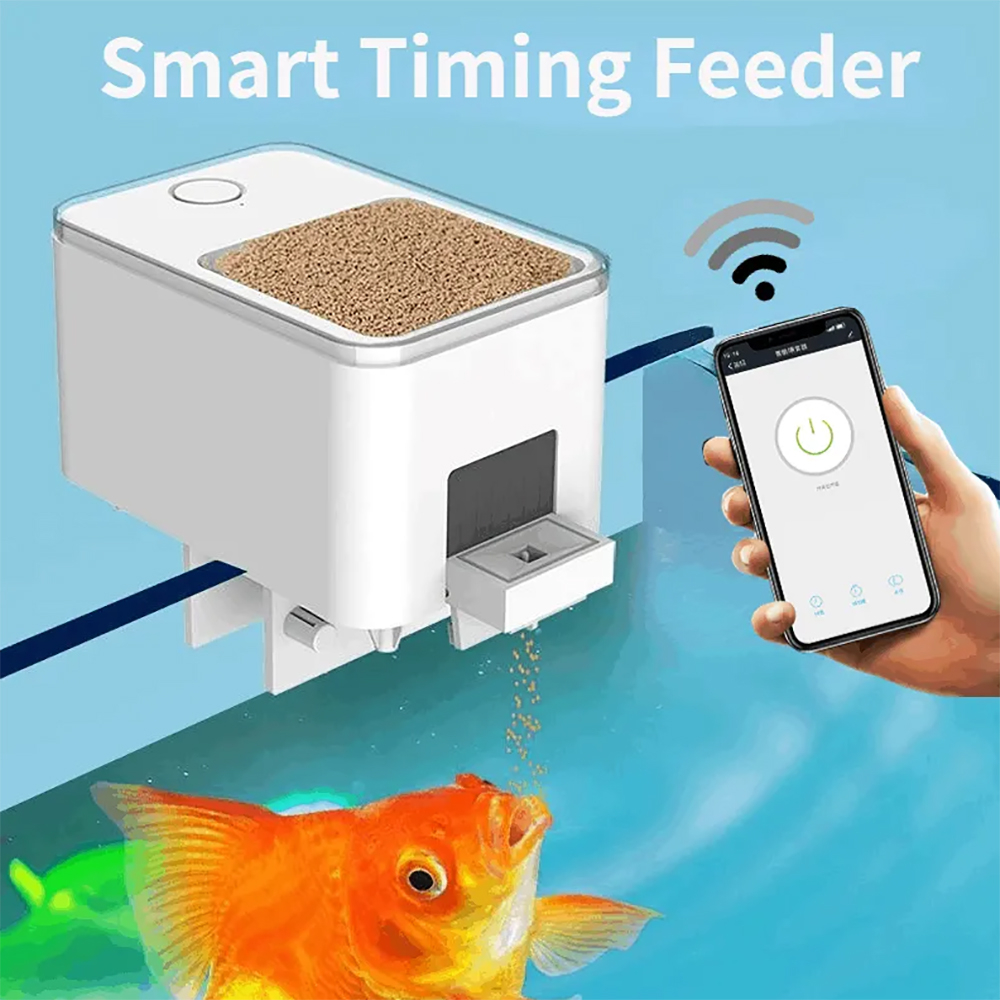 WiFi Remote Automatic Feeder Smart APP Control Timing Fish Feeder ...