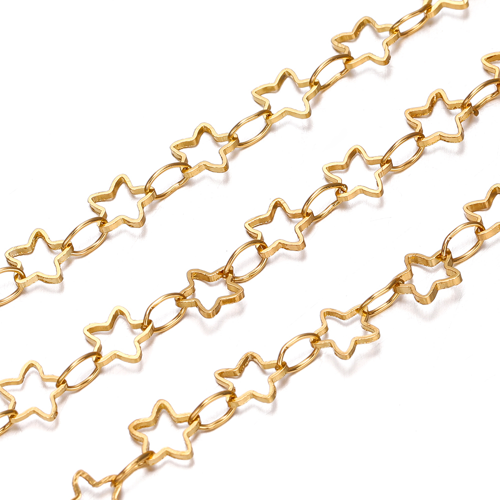 St.kunkka 1m Five-Pointed Star Metal Chain Color Retention Craft Delay ...