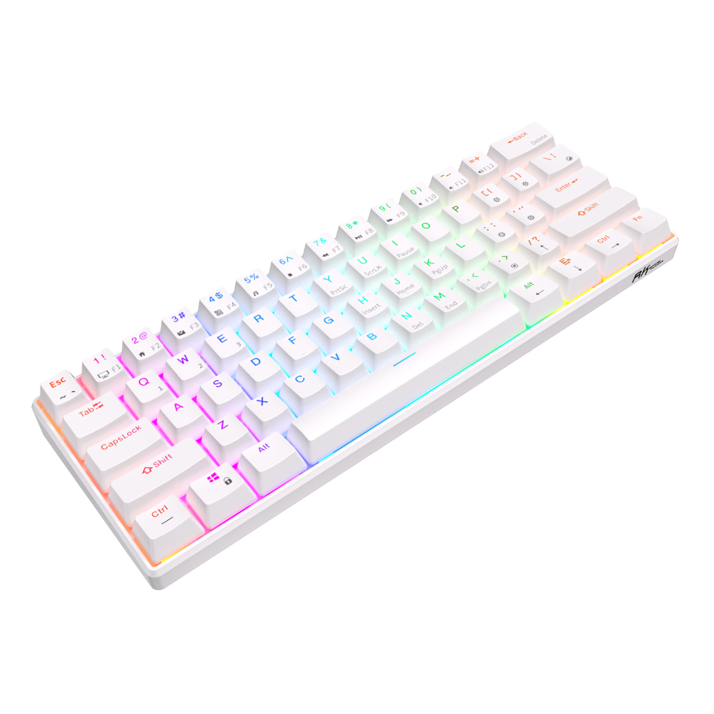 RK ROYAL KLUDGE RK61 Three Mode Hotswap RGB Backlit 2.4g Wireless ...