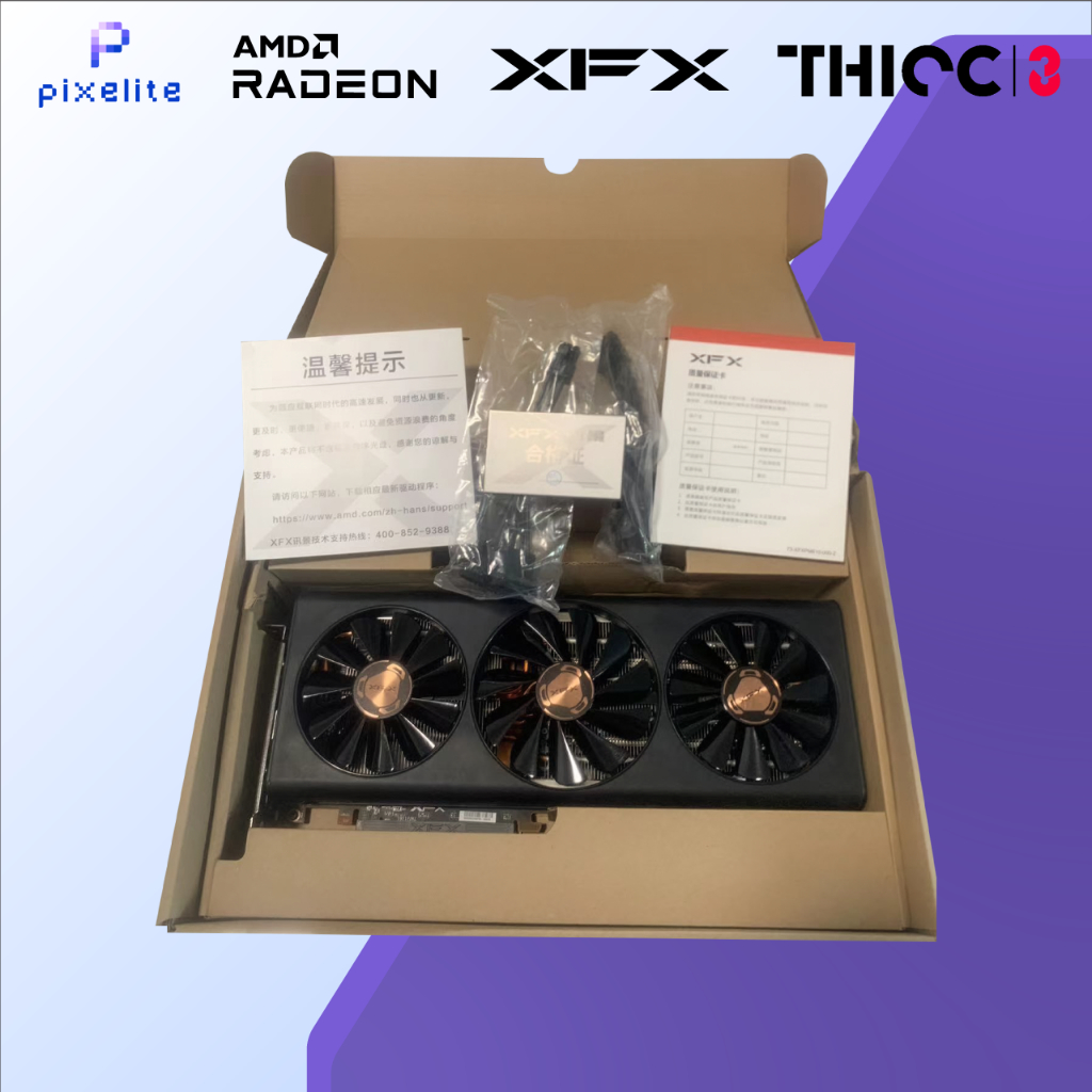 99% New XFX RX 5600 XT PRO THICC III 6GB GDDR6 AMD Graphic Graphics ...