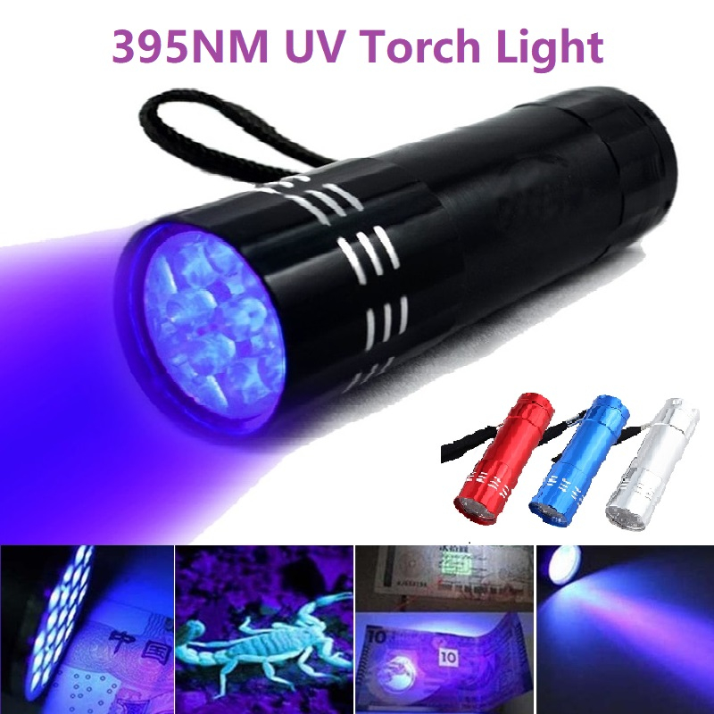Portable 395NM UV light Flashlight LED torch light Blacklight ...