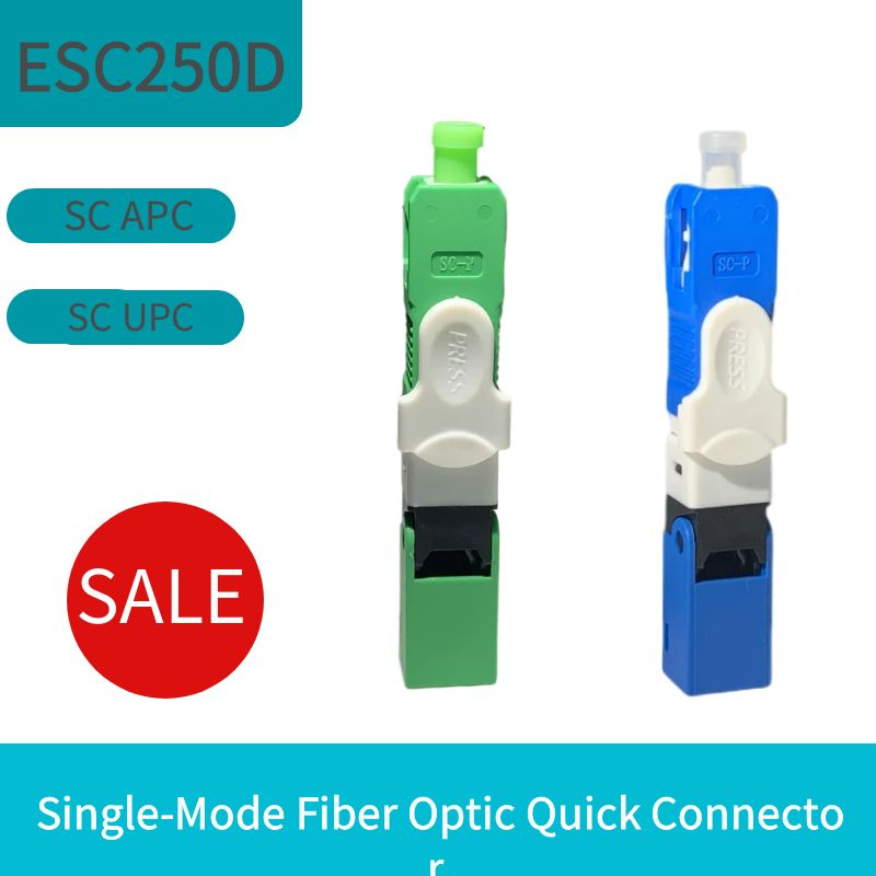 FTTH ESC250D SC APC and SC UPC single mode fiber optic quick connector FTTH SM fiber optic quick ...