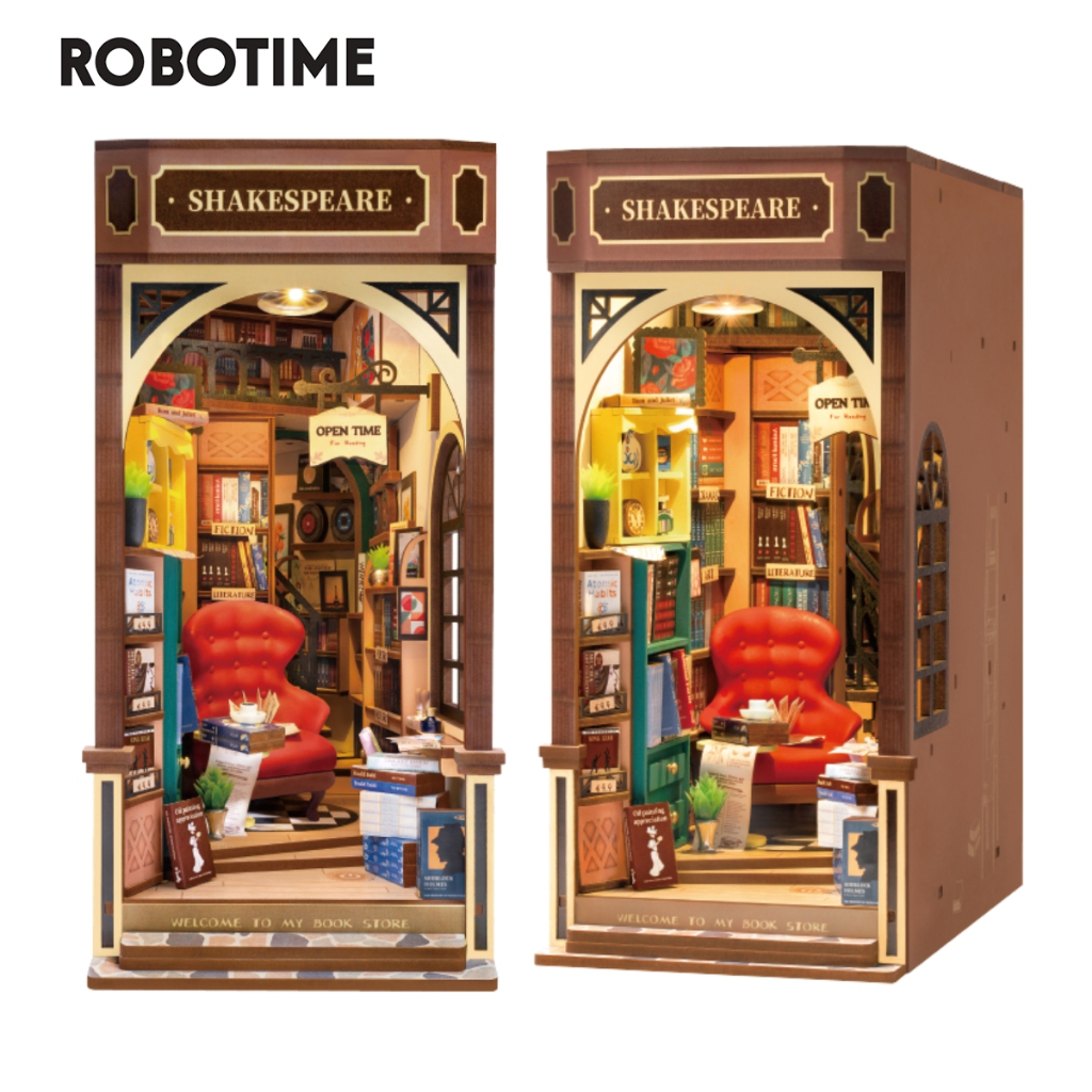 Robotime Rolife Wonderland Bookstore DIY Book Nook Stories in Books ...