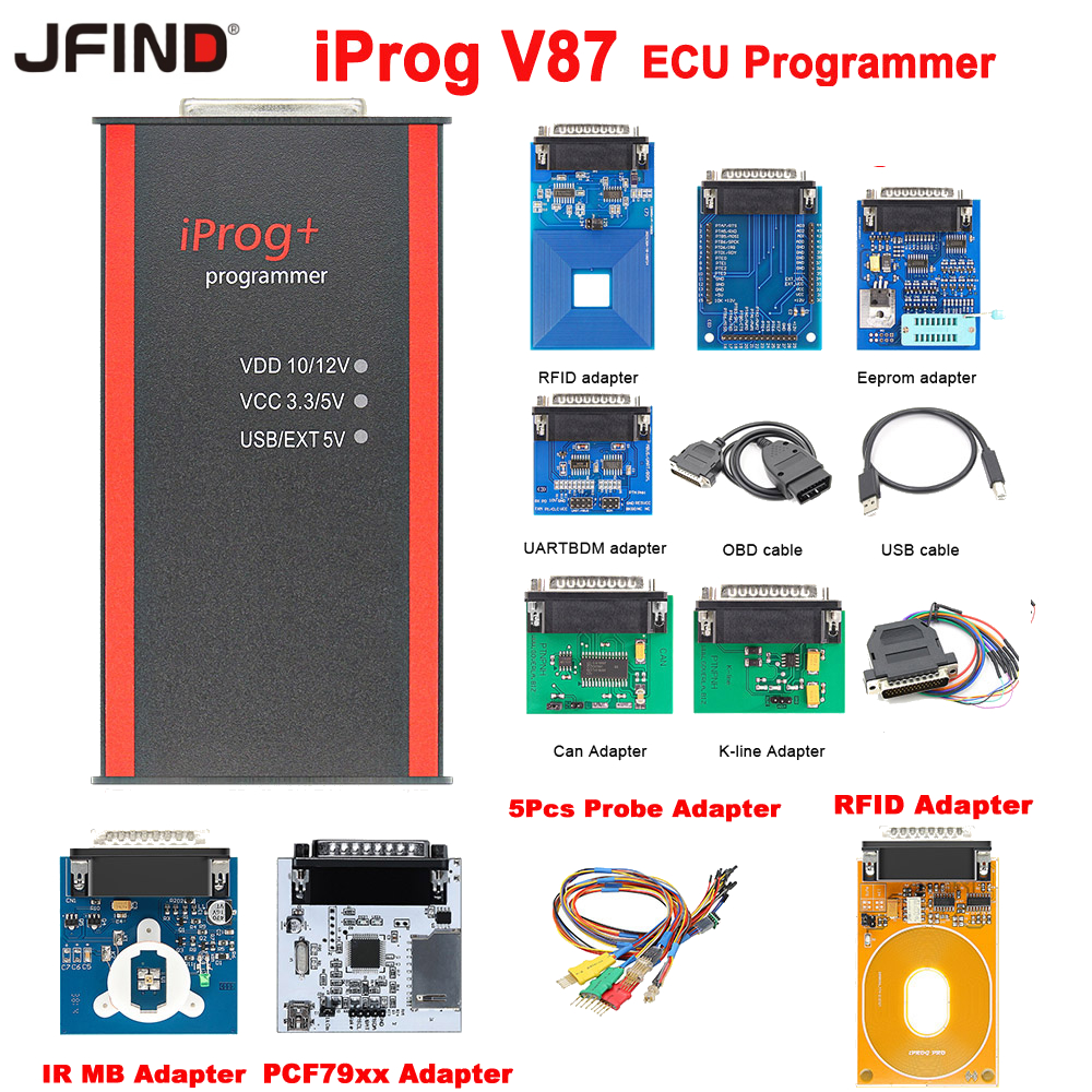 IPROG Pro V87 Full ECU Key Programmer Iprog+ V87 2019 Car Tools Eeprom ...