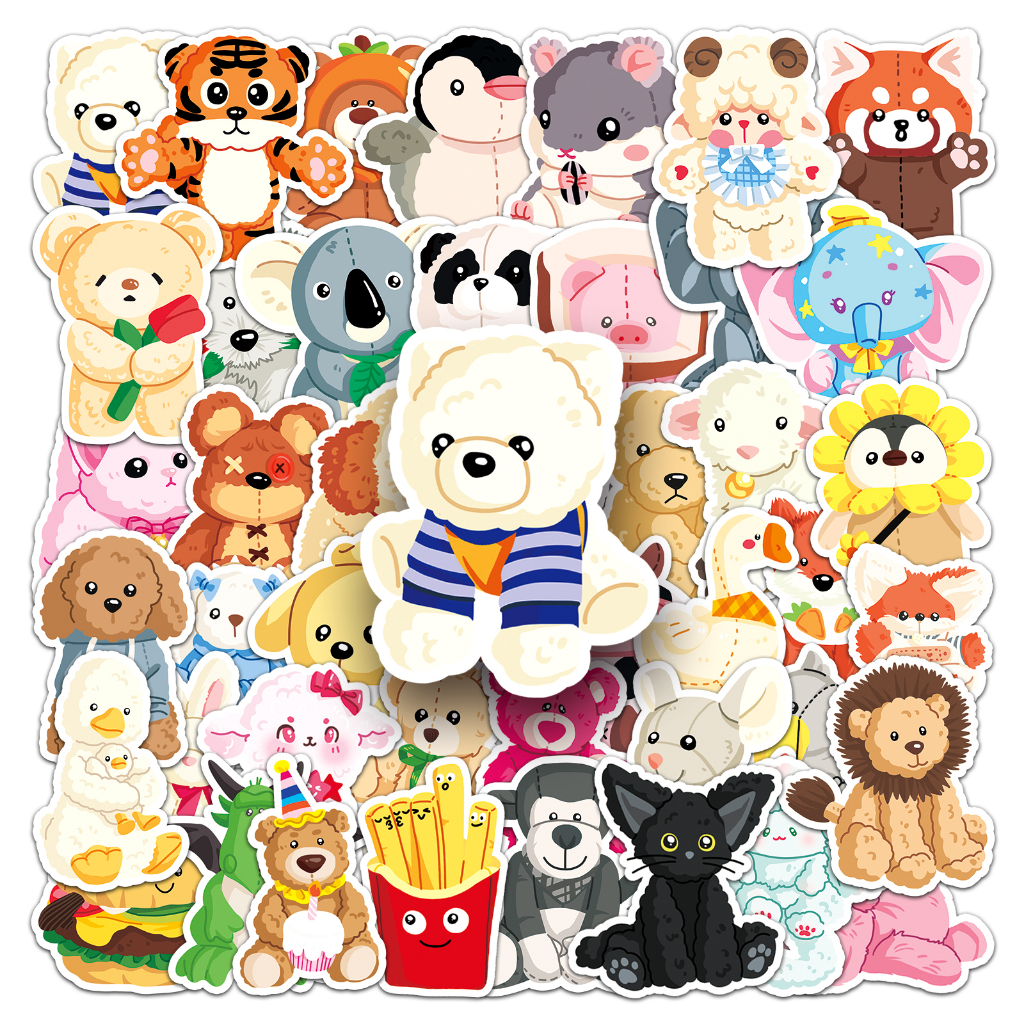 50 Piece Funny Plush Toy Doll Creative Motor Stickers Car Stickers ...