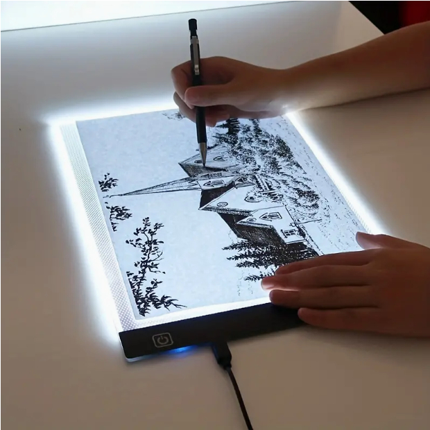 A3/A4/A5 LED Drawing Board Brightness Adjustable Light Pad Tracing Board Animation Drawing Pad ...