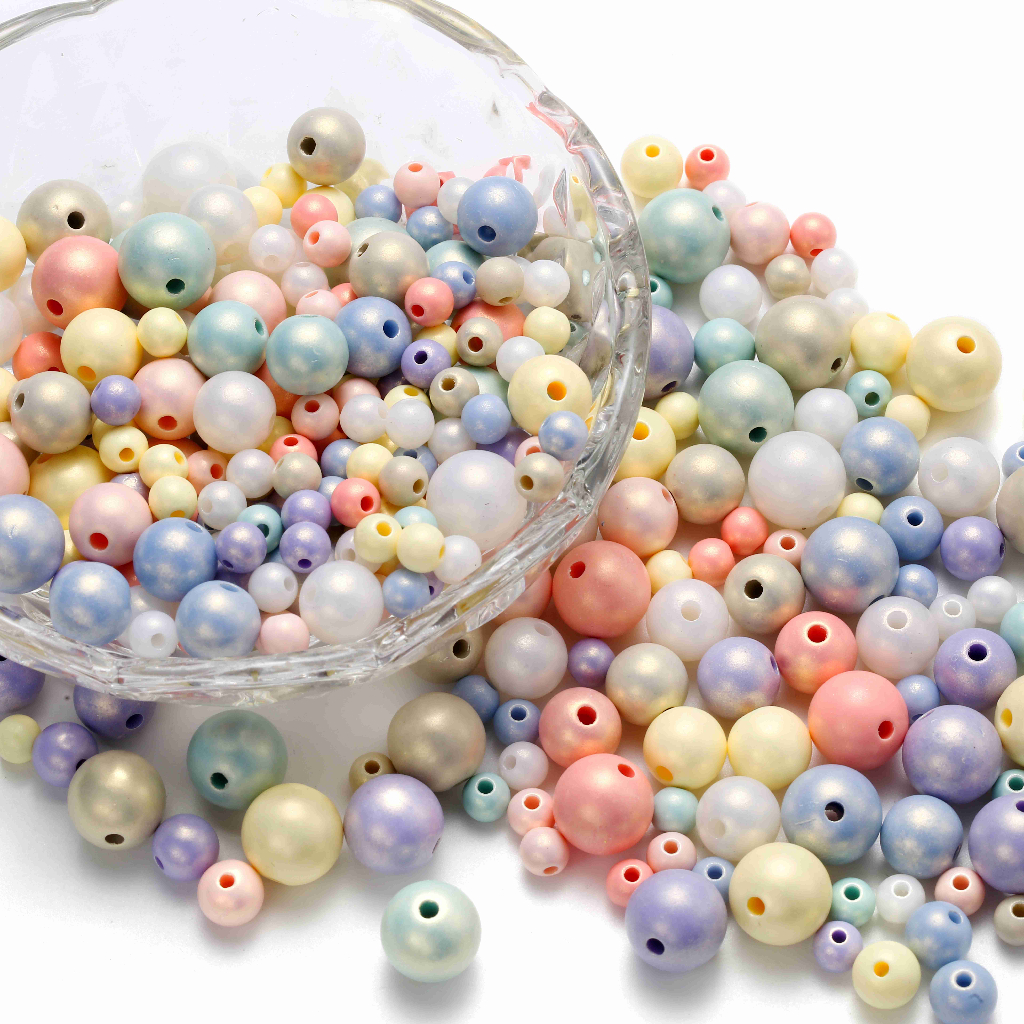 St.Kunkka 6mm 8mm 10mm 12mm Round Acrylic Bead Loose Spacer Beads ...