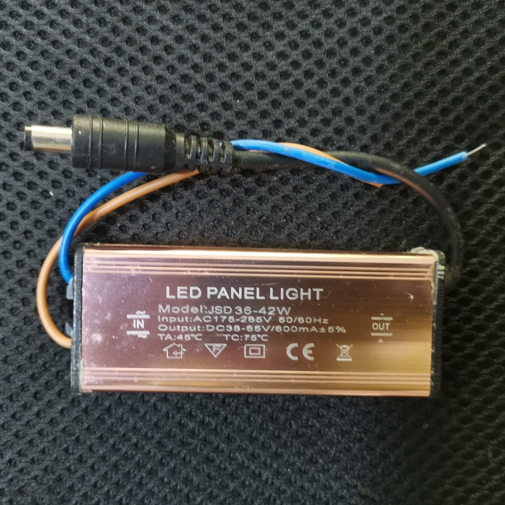 LED Driver 36W-42W 48W-52W DC Plug 600mA Constant Current Waterproof ...