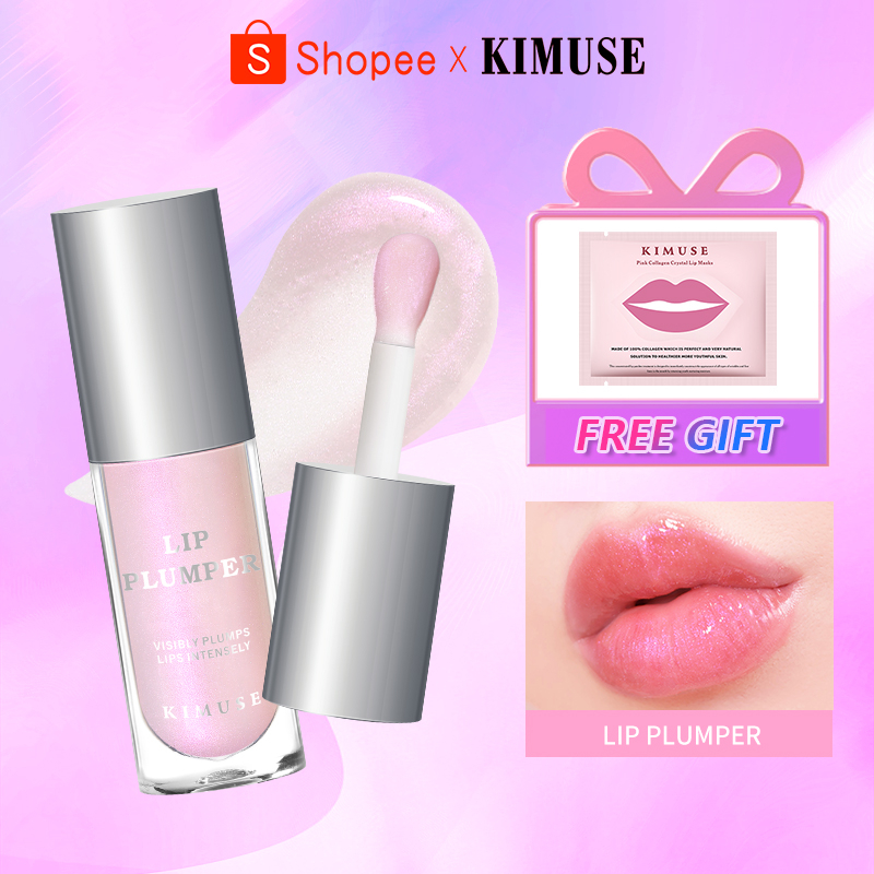 KIMUSE Lip Plumper Visibly Plumps Lips Intensely Lasting Fullness Moisturizing Lip Gloss Finish ...