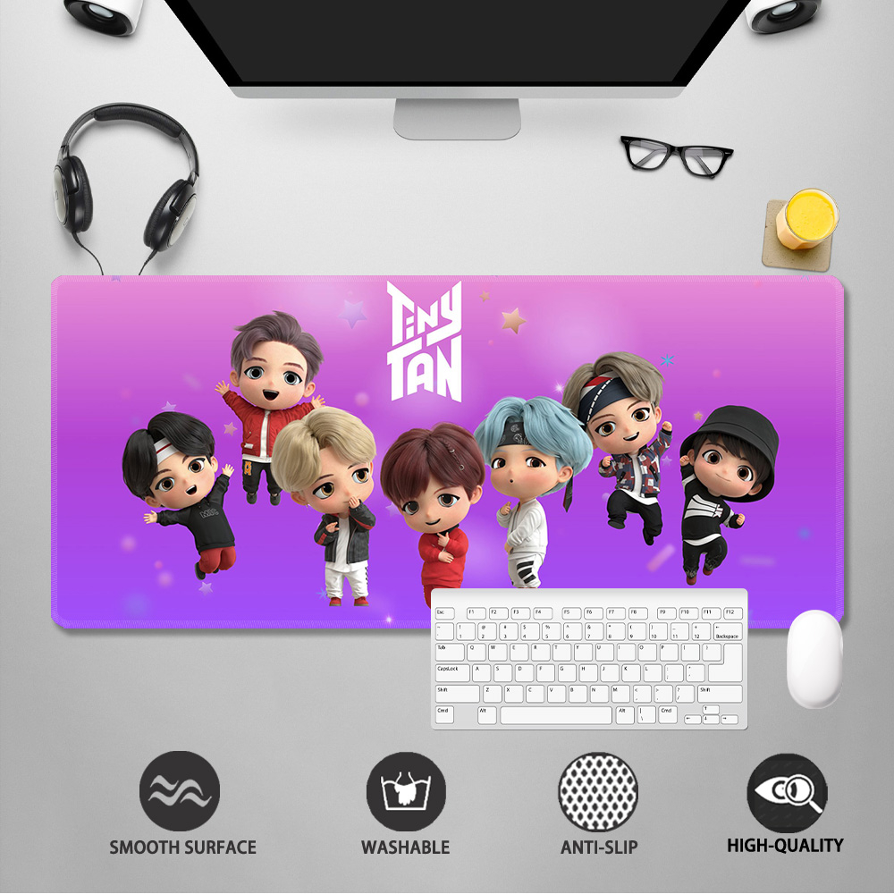 BTS TINYTAN BTS Deskmat | Extended Mousepad | Waterproof Non-Slip Design | Precision Stitched ...