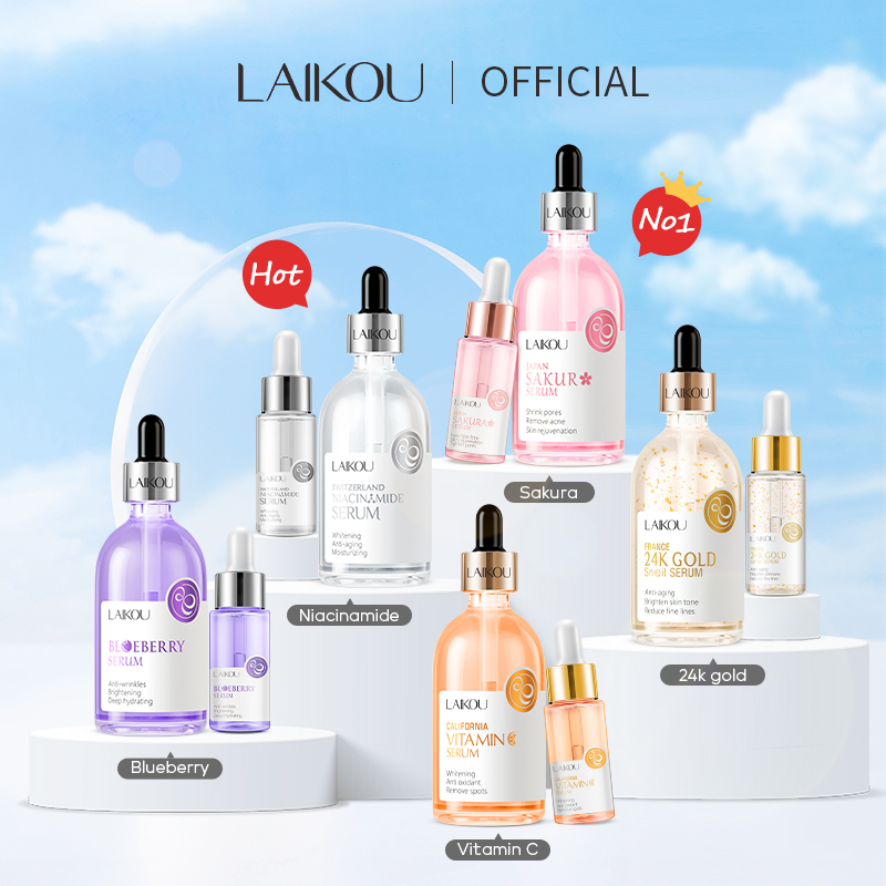 LAIKOU Glowing 7 Colors Serum VC Sakura Niacinamide Whitening Anti ...