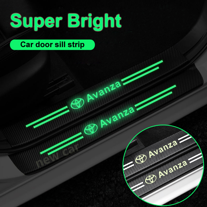 Luminous Car Trunk Door Sill Trim Anti Kick Stickers for Toyota Avanza ...