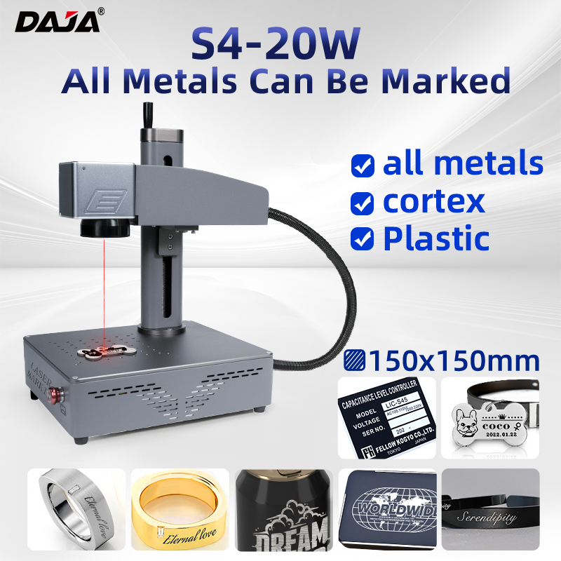 DAJA Laser Marking Machine S4 Metal Nameplate Engraver for Jewelry Stainless Steel Portable ...
