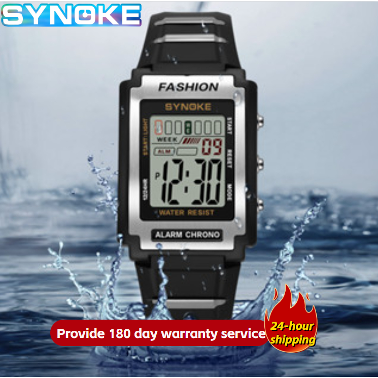 SYNOKE Watch Shop Men Sport Watch Swim Digital 50m Waterproof Men's ...