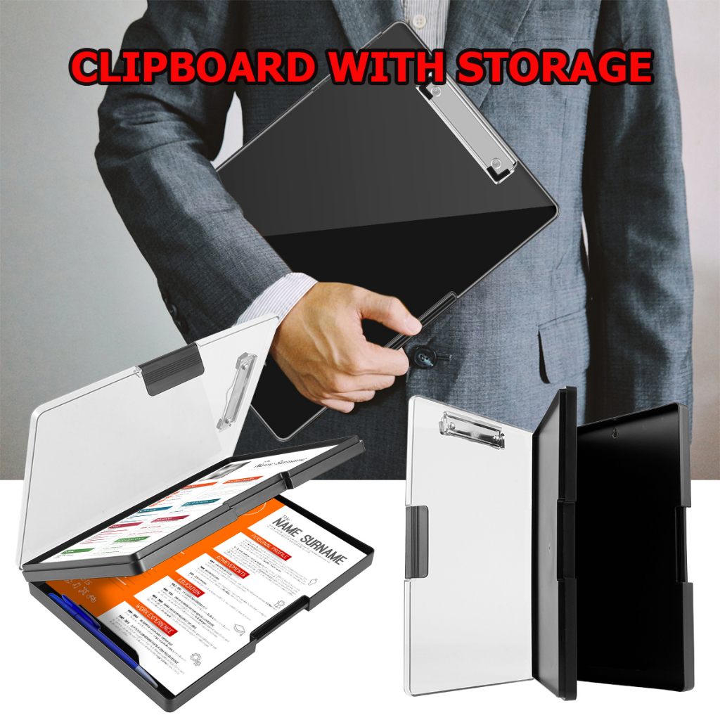 Clipboard with Storage A4 Binder Large Capacity Clipboards with Pen ...