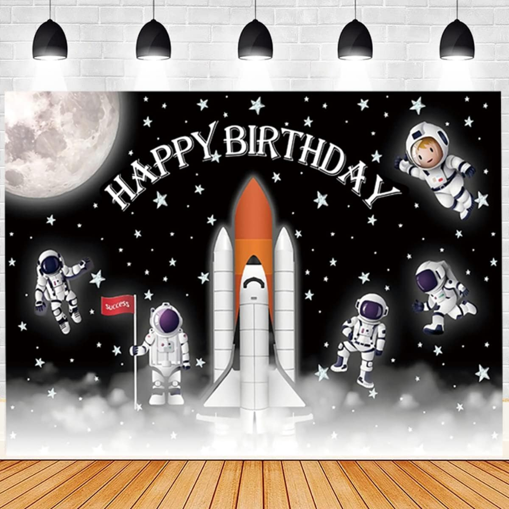 7x5ft Outer Space Happy Birthday Photography Background Baby Birthday ...