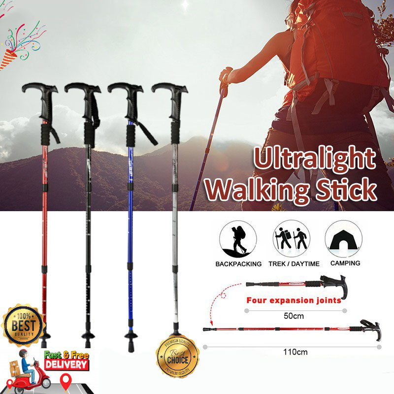 New Outdoor Walking Stick Foldable Trekking Poles Walking Sticks Anti ...