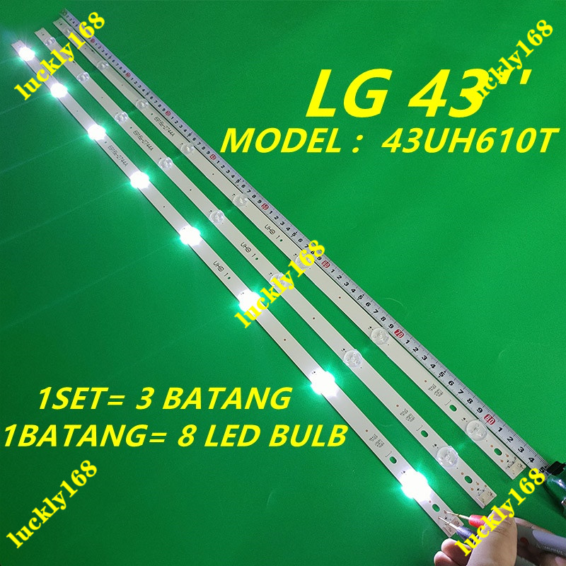 NEW 43UH610T LG 43 INCH LED TV BACKLIGHT ( LAMP TV ) 43UH610 43" LG LED ...