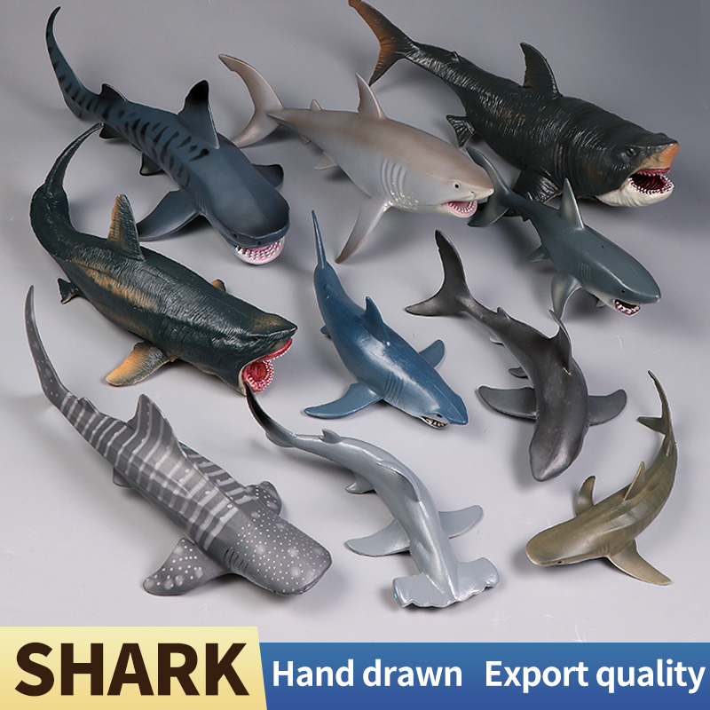 Simulation Sea Life Animals Megalodon Tiger shark Model Shark Action ...