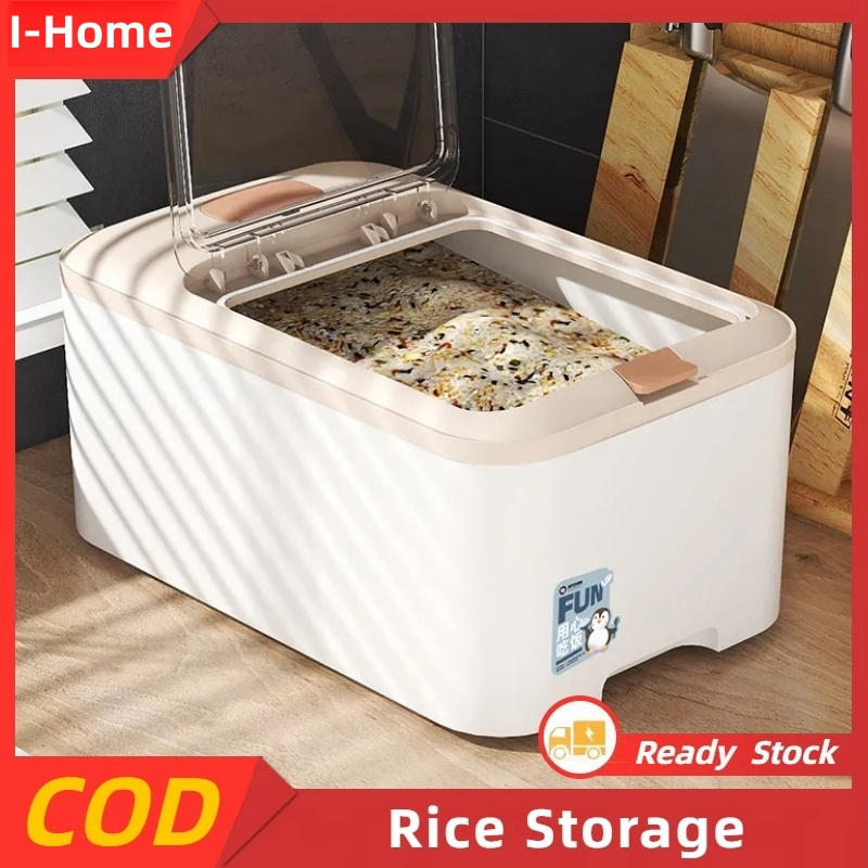 【Rice Container】10-25KG Rice Storage Food Dispenser Dog Food Container ...