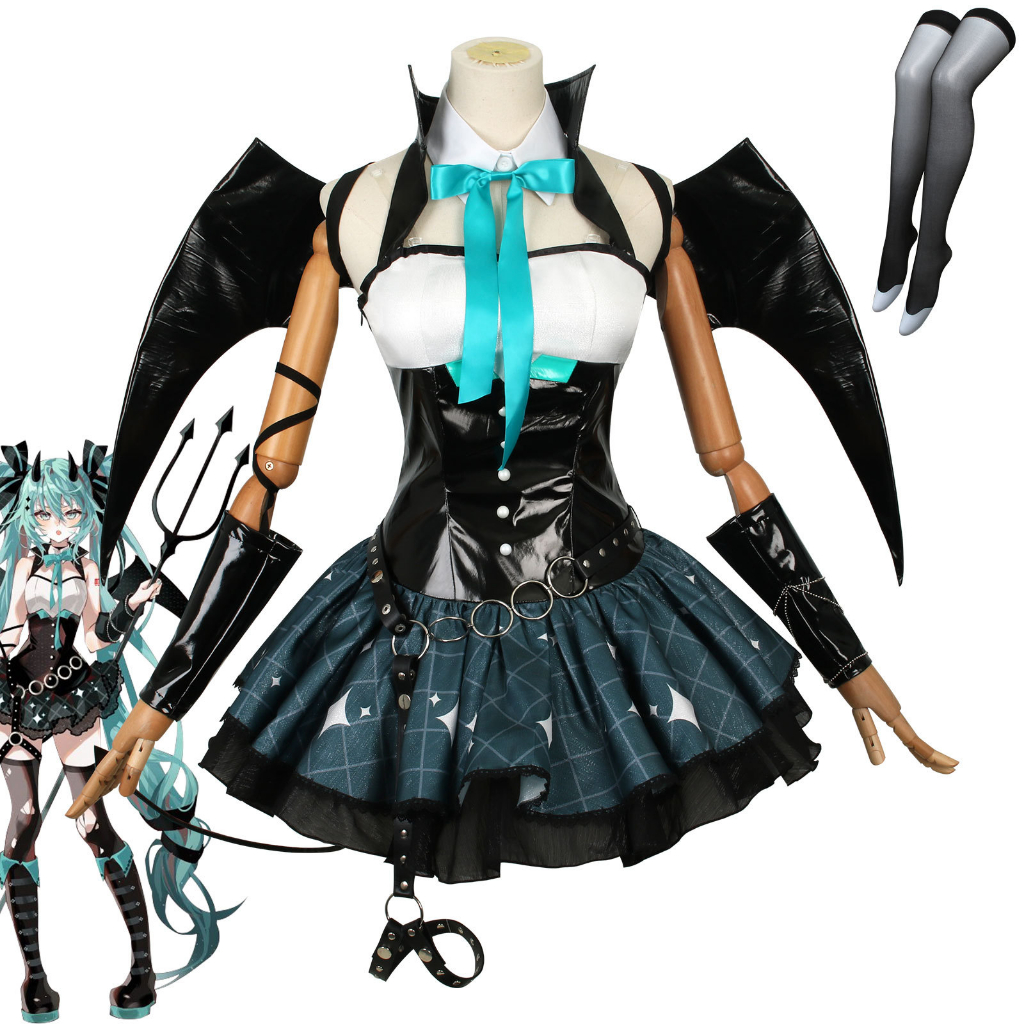 【Ready Stock】Hatsune Miku Cosplay Costume Little Devil Corset Rascal ...
