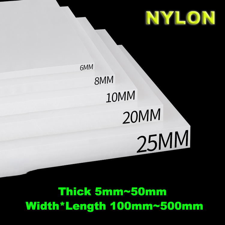 Thick 5mm~50mm PA66 Nylon Plate White Insulation Rubber Sheet Hard ...