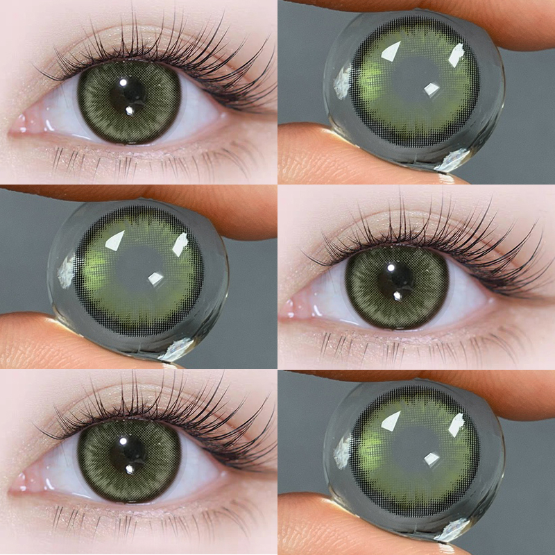 Sweet bubbles Contact Lense Gray Brown Contact Lens 2 PCS 14.2mm with ...