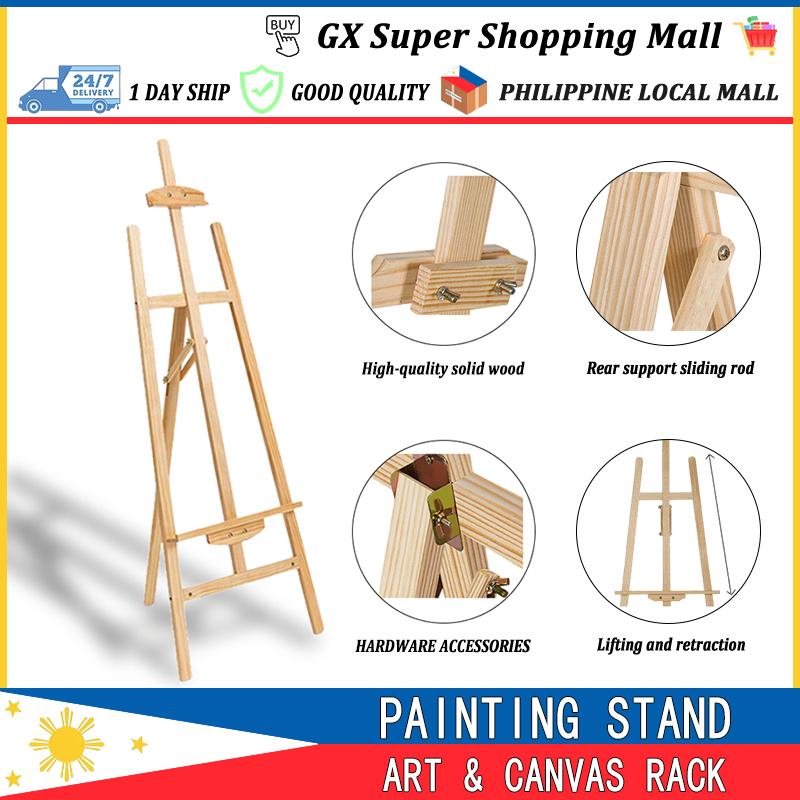 【COD】1.6 Meters Easel Wooden Painting/Display Stand Art Supplies Sketch ...