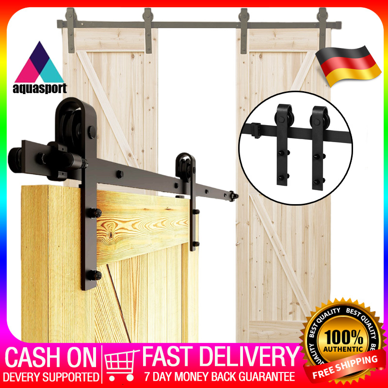 Yoqu Sliding Door Carbon Steel Rustic Interior Barn Door Hanging Rails ...