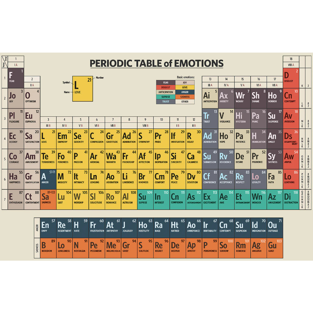 Periodic Table Of The Elements Poster Mendeleev Periodic Canvas ...