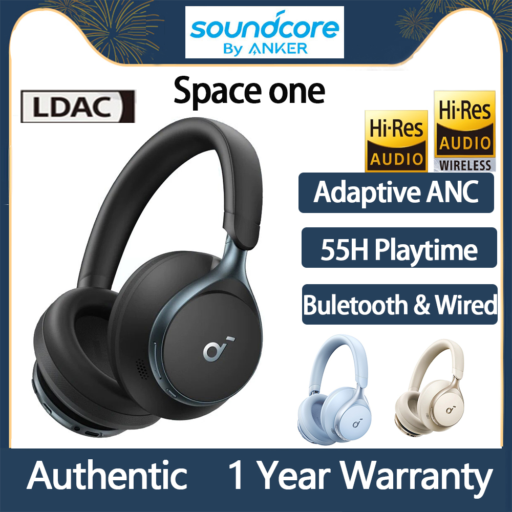 Original Anker Soundcore Space One S1 Wireless Buletooth Headphone Over ...