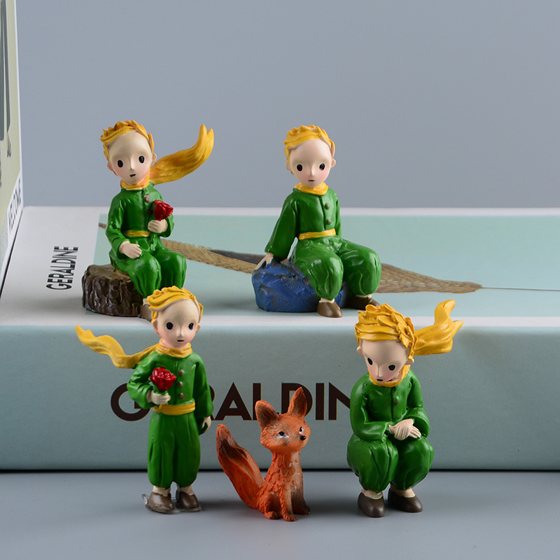 Cartoon resin Little Prince Fox Doll desktop ornaments decoration home ...