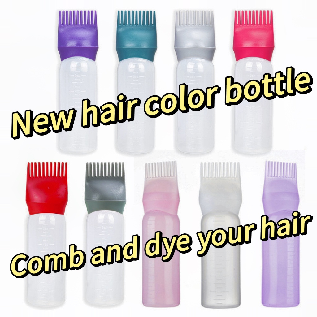 Comb flask New hair color bottle Dyeing Shampoo Bottle Oil Comb 180ML ...