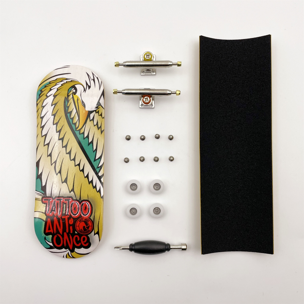 34mm 32mm Fingerboard Set Finger Skateboard with Real Graphic Deck Professional Truck CNC Wheels ...