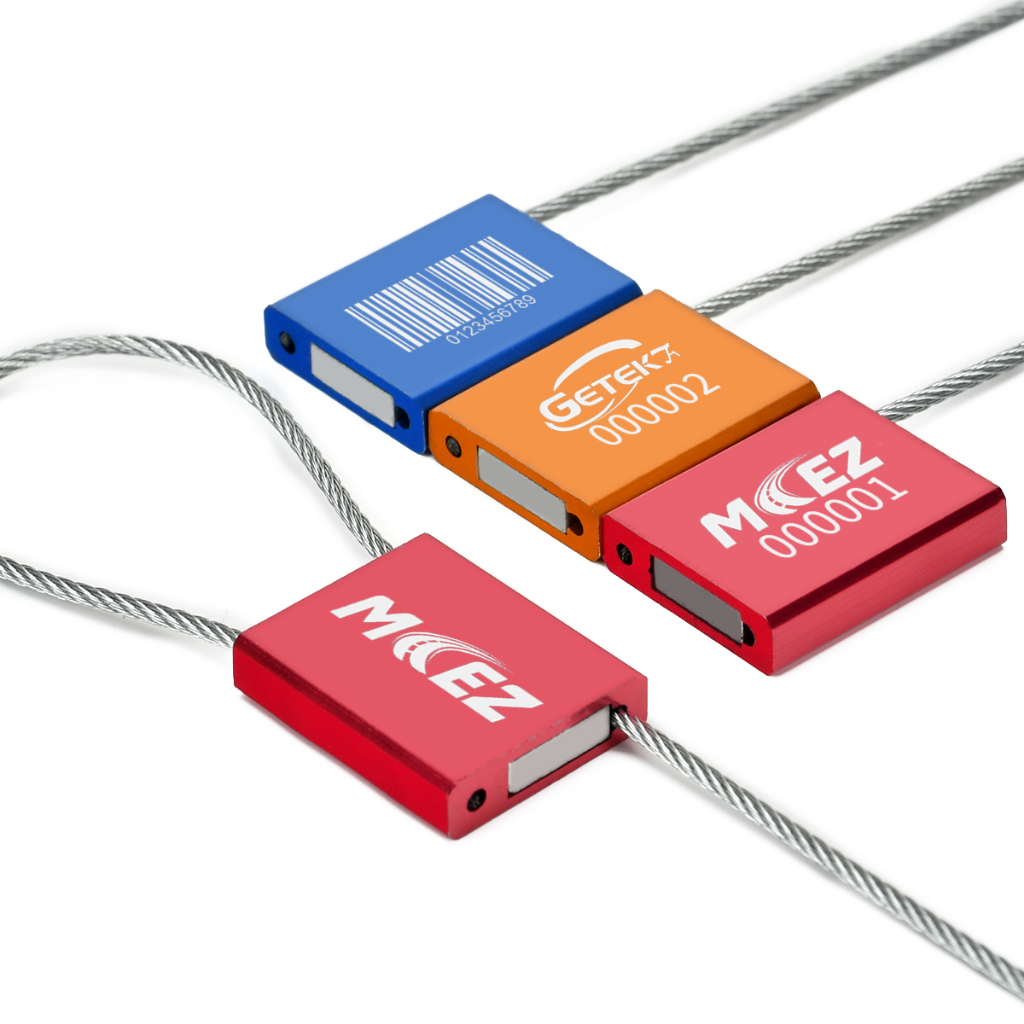 50PCS Numbered Steel Cable Seals Tamper Proof Cable Wire Seal Aluminum ...