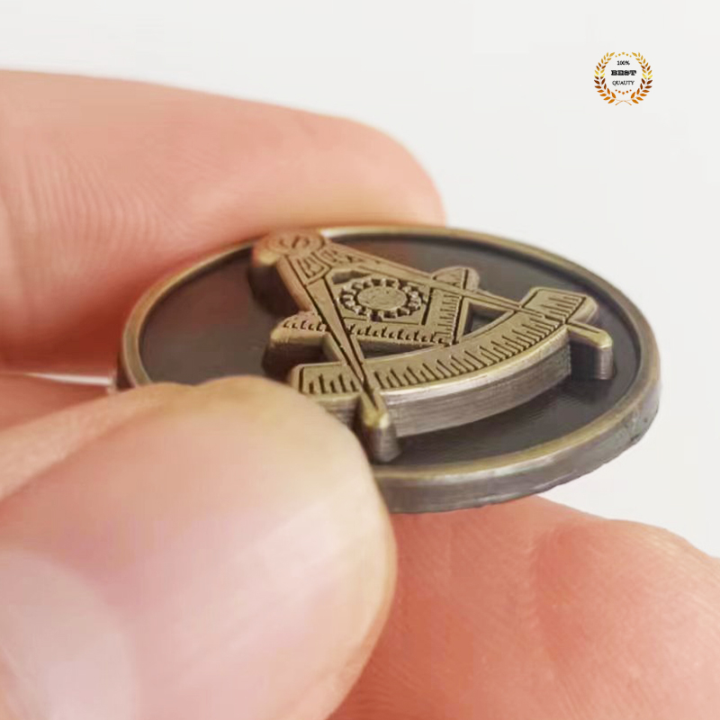 1 Inch 3D Solid Smiley Face Freemasonry Emblem High Quality Waterproof ...