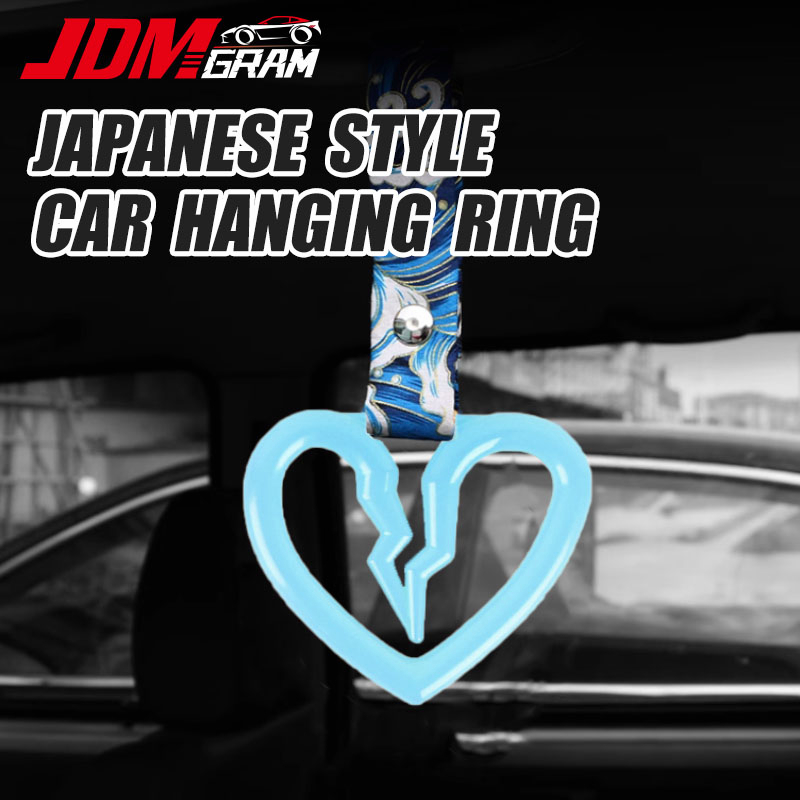 JDMGRAM Japanese Style Car Handle Strap Charm Hanging Ring Decoration ...