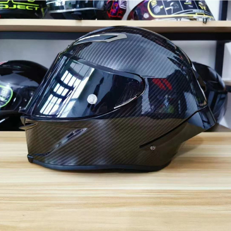 Full face helmet PISTAA gprr bright black motorcycle riding anti fall ...