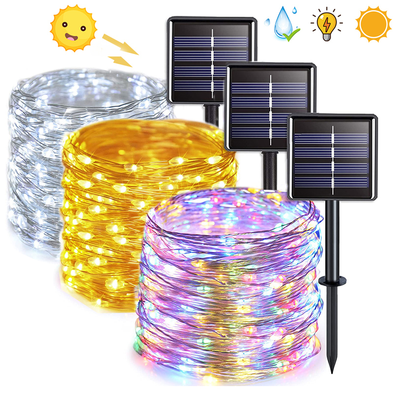 50/100/200 leds Outdoor Solar Led String Light 7M 12M 22M Garland ...