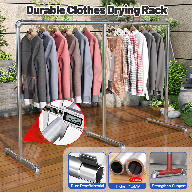 ⒊m Drying Rack Stainless Steel Windproof Foldable Sampayan Hanger For ...