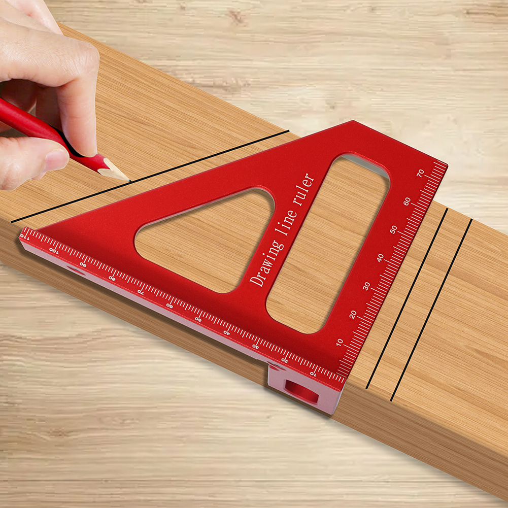 Metric Carpenter Square Woodworking Square Protractor Aluminum Miter ...