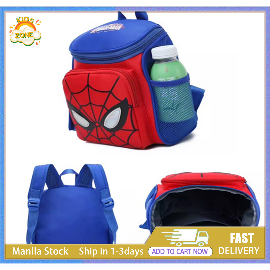 KIDS ZONE Spiderman School Bag Cartoon Character Kids Backpack Bag for ...