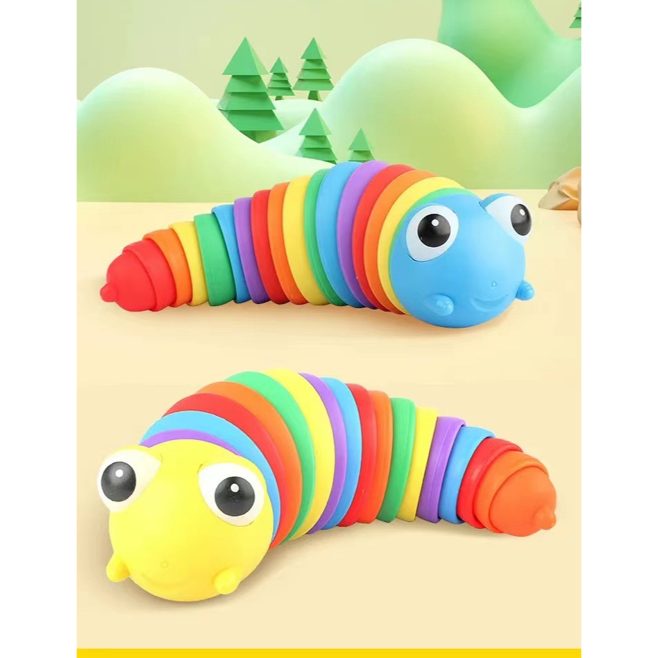 Colorful Slug Snail Kawaii Transform Caterpillar Fidget Toys Adult Kids ...