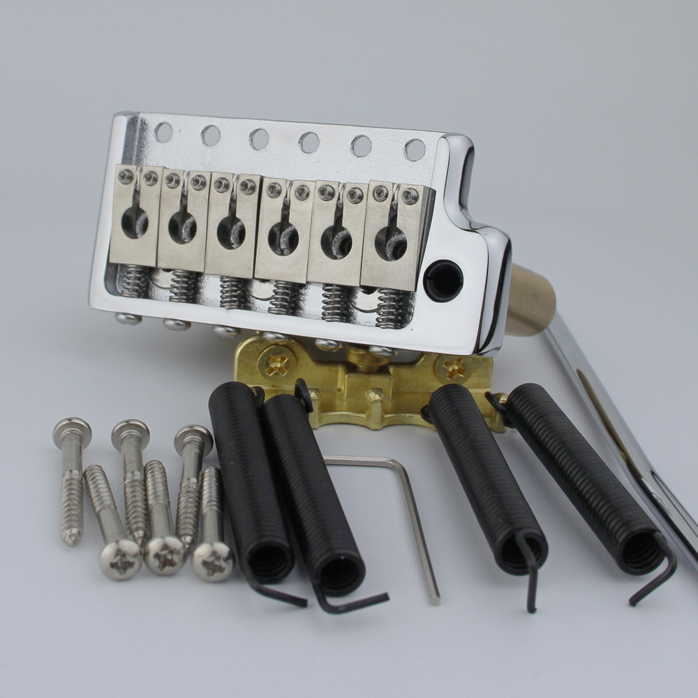 Brass Tremolo Guitar Bridge Complete Install Kit For Custom CE Chrome ...