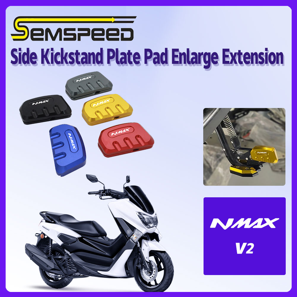 【SEMSPEED】For Yamaha NMAX v2&v3 2020-2023 Motorcycle CNC Side Kickstand ...