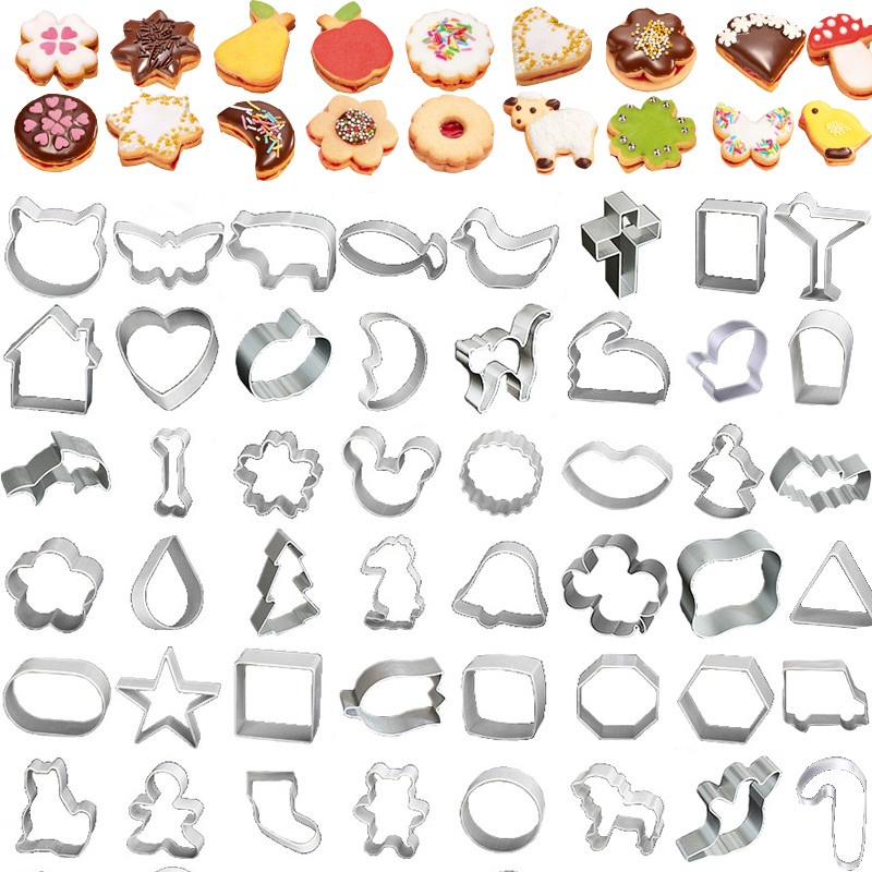 【Ready Stock】Cute Aluminum Cake Biscuit Mold Cookie Cutter Kitchen ...