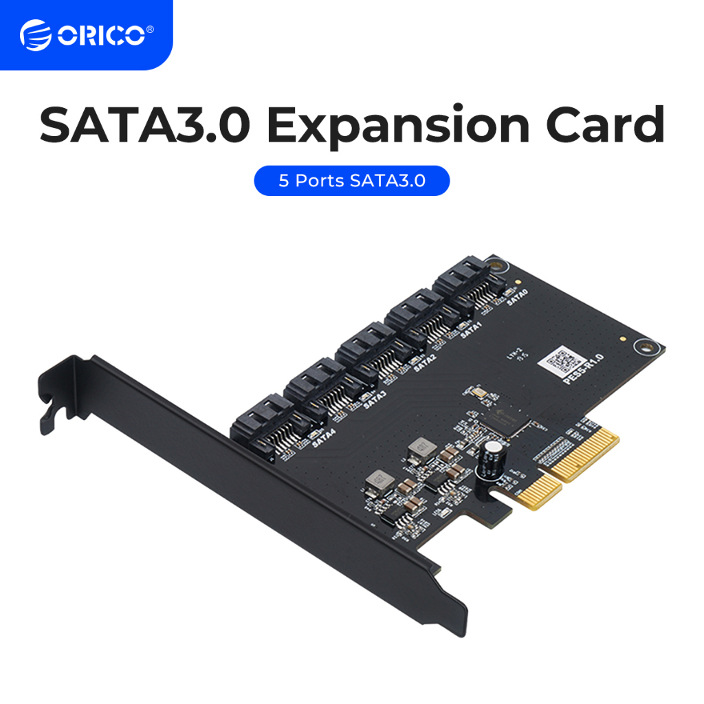 ORICO PCI-E to 5-Port SATA3.0 Expansion Card PCI-E X4 Slot Support ...